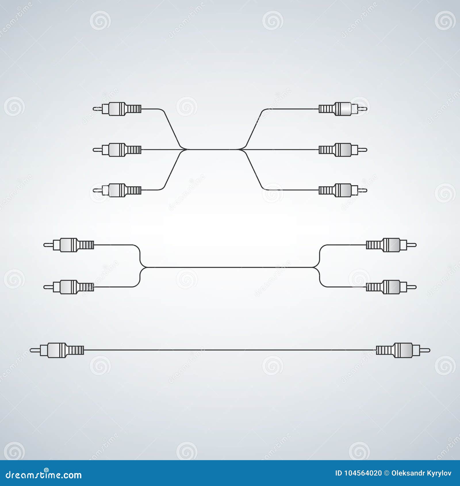 One Two Tree Tulip RCA Connectors Vector Illustration | CartoonDealer ...