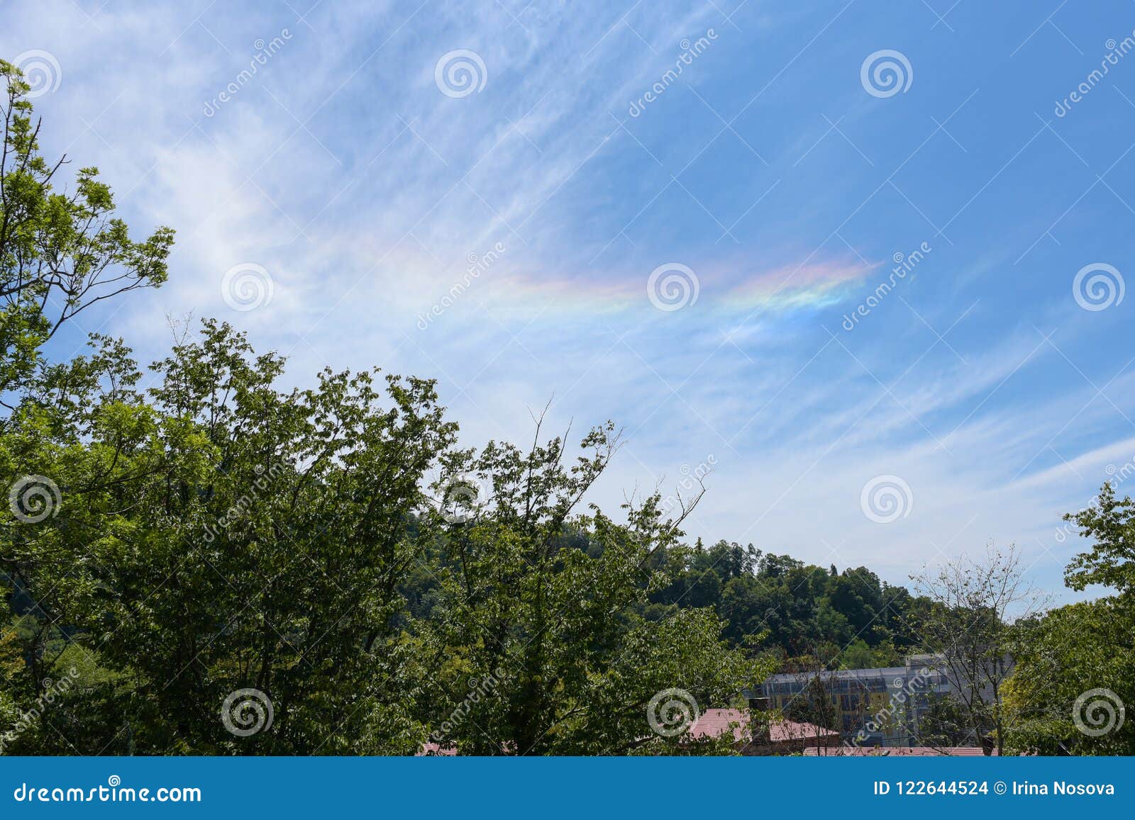 Horizontal Rainbow Rounded-horizontal Arc. Rare Natural Phenomenon ...