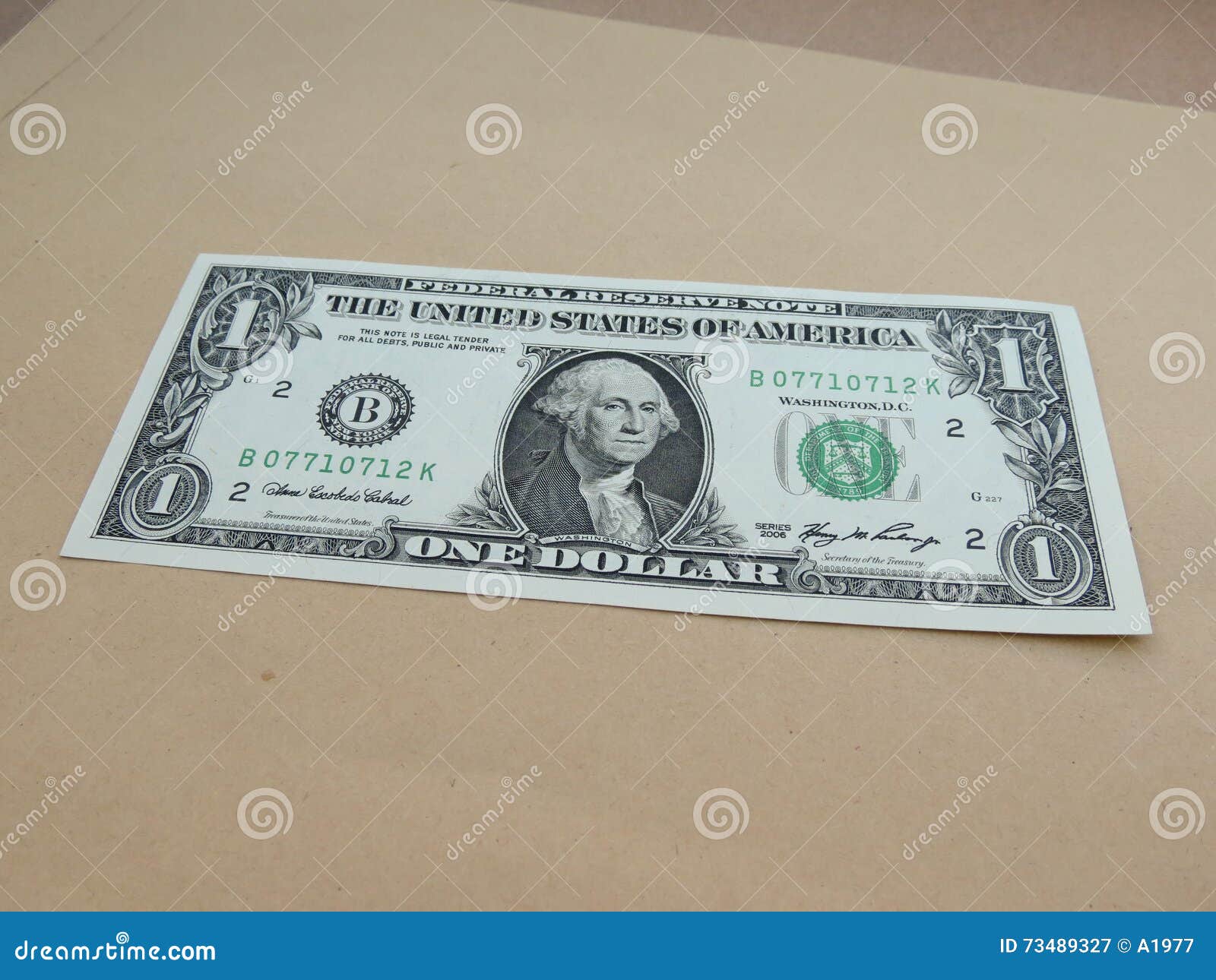 One US dollar bill stock image. Image of currency, earn - 73489327