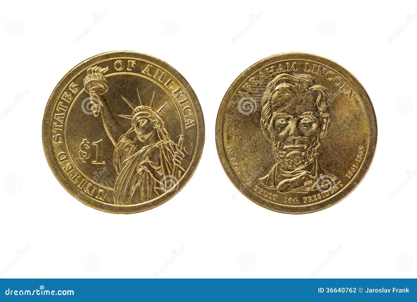 One US Dollar Obverse and Reverse Coin Stock Photo - Image of macro ...