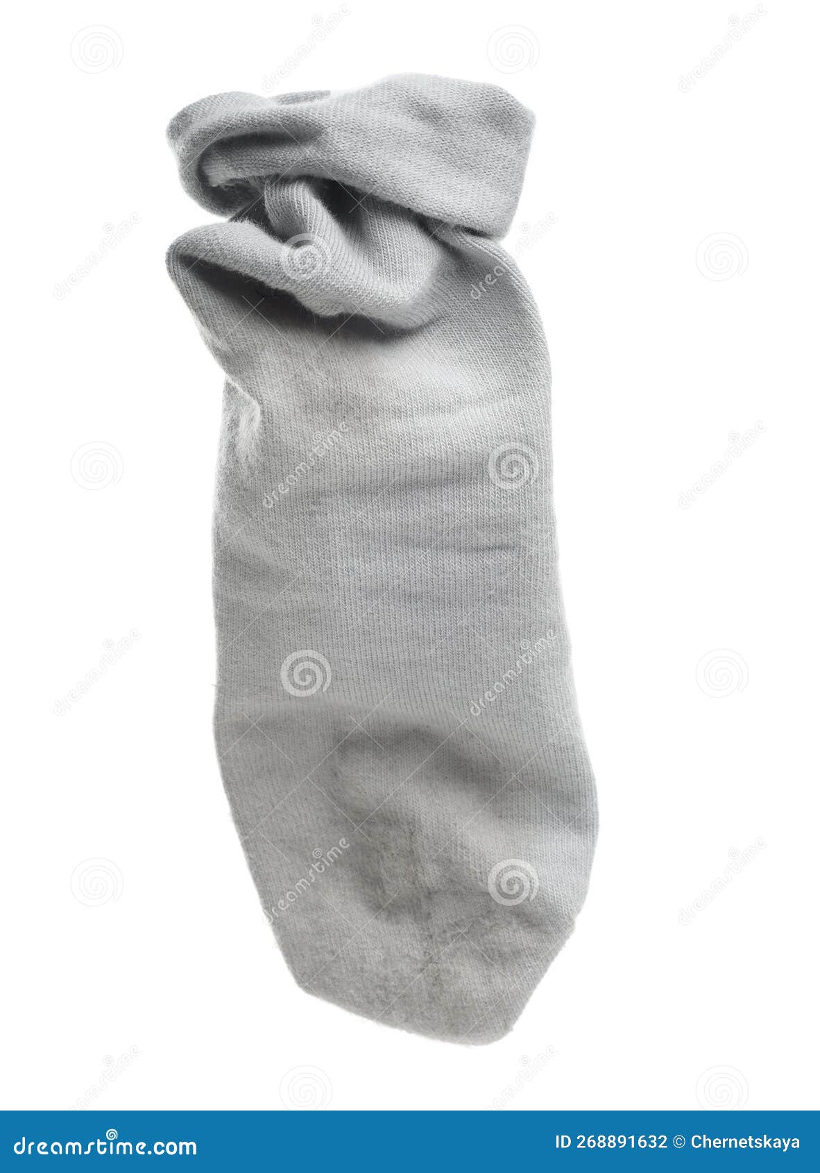 One Used Dirty Sock Isolated on White Stock Photo - Image of dirty ...