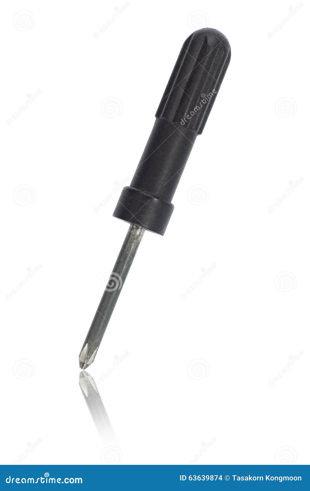One Used Screwdriver Isolated on White Stock Photo - Image of condition ...