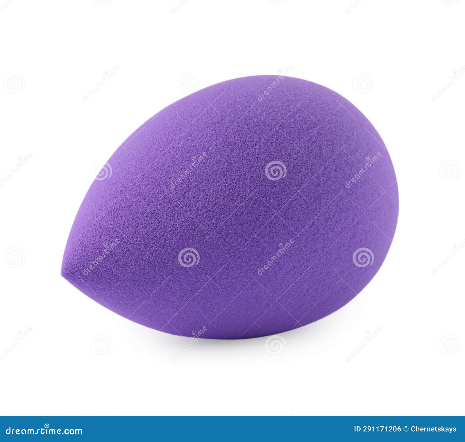 One Violet Makeup Sponge Isolated on White Stock Photo - Image of ...