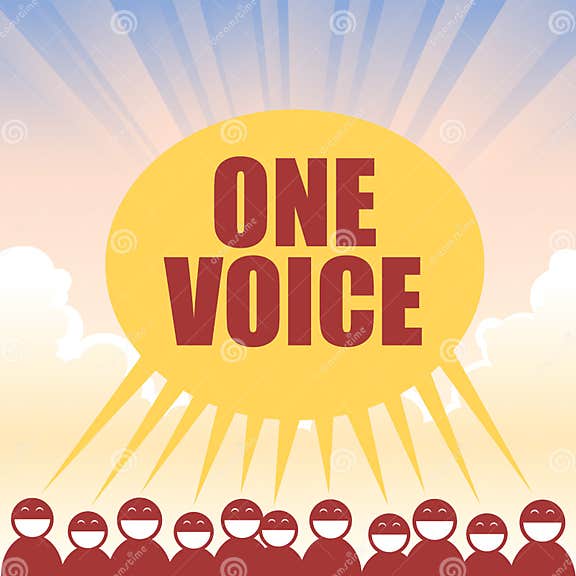 One Voice stock vector. Illustration of voice, vector - 26167278