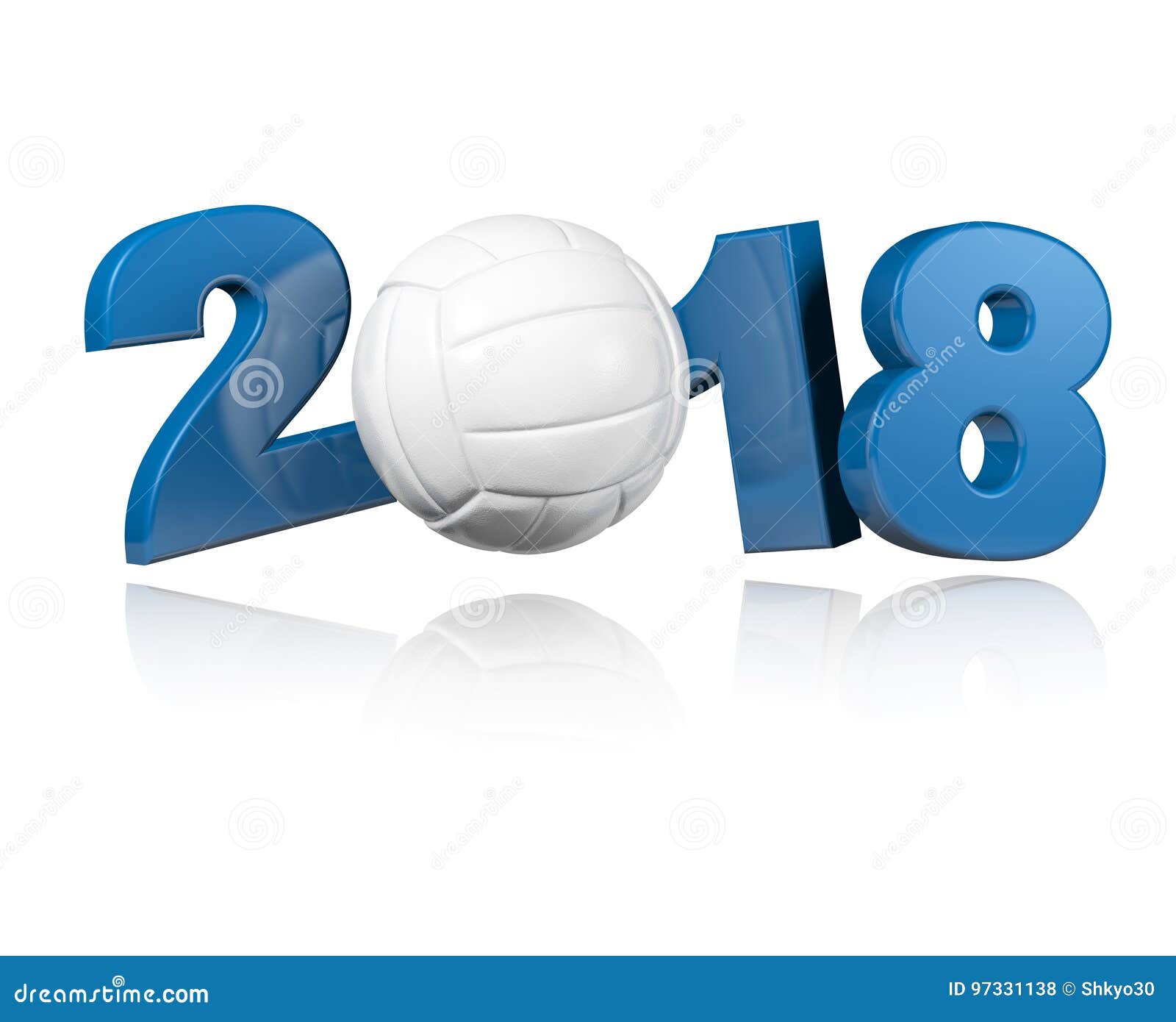 One Volleyball 2018 Design stock illustration. Illustration of indoor ...