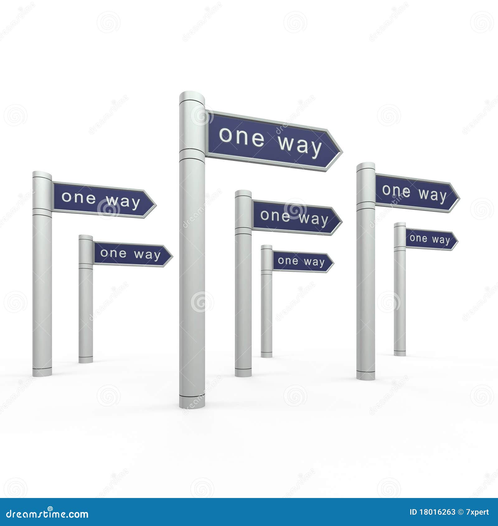 One way stock illustration. Illustration of pointer, isolated - 18016263