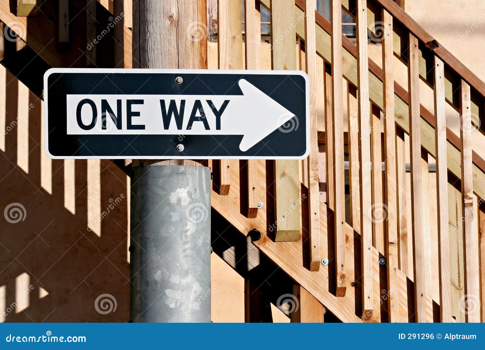 One way stock photo. Image of pointing, stairs, notice - 291296