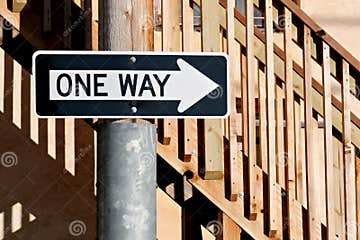 One way stock photo. Image of pointing, stairs, notice - 291296