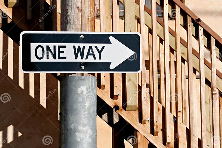 One way stock photo. Image of pointing, stairs, notice - 291296