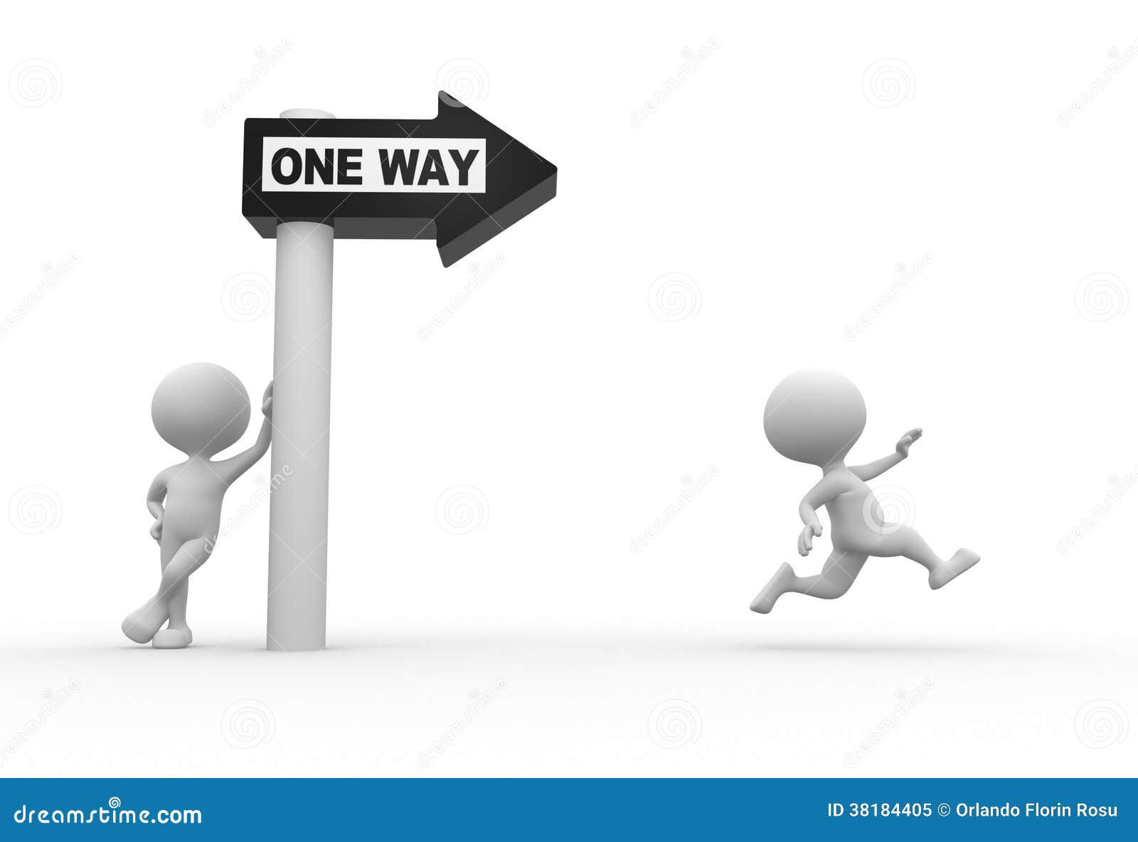 One way stock illustration. Illustration of human, idea - 38184405