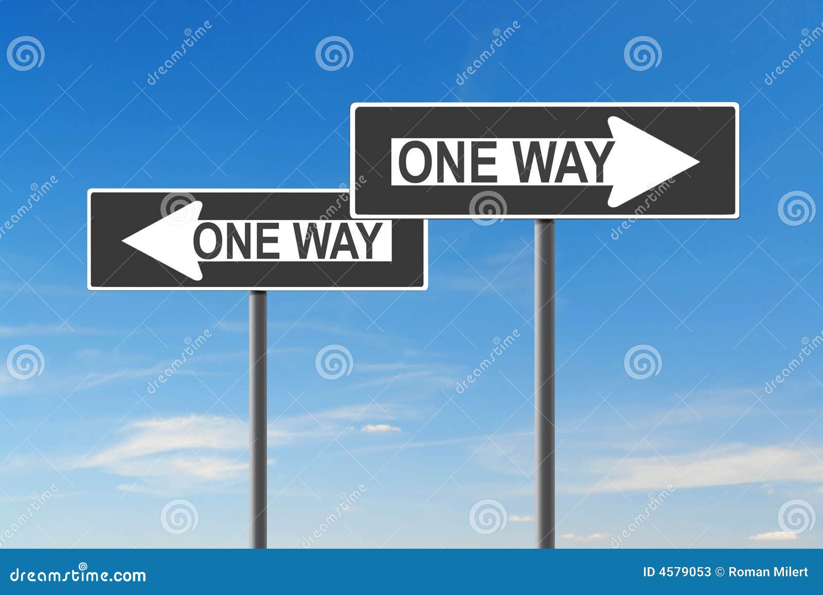 One way stock image. Image of signs, blue, direction, opposed - 4579053