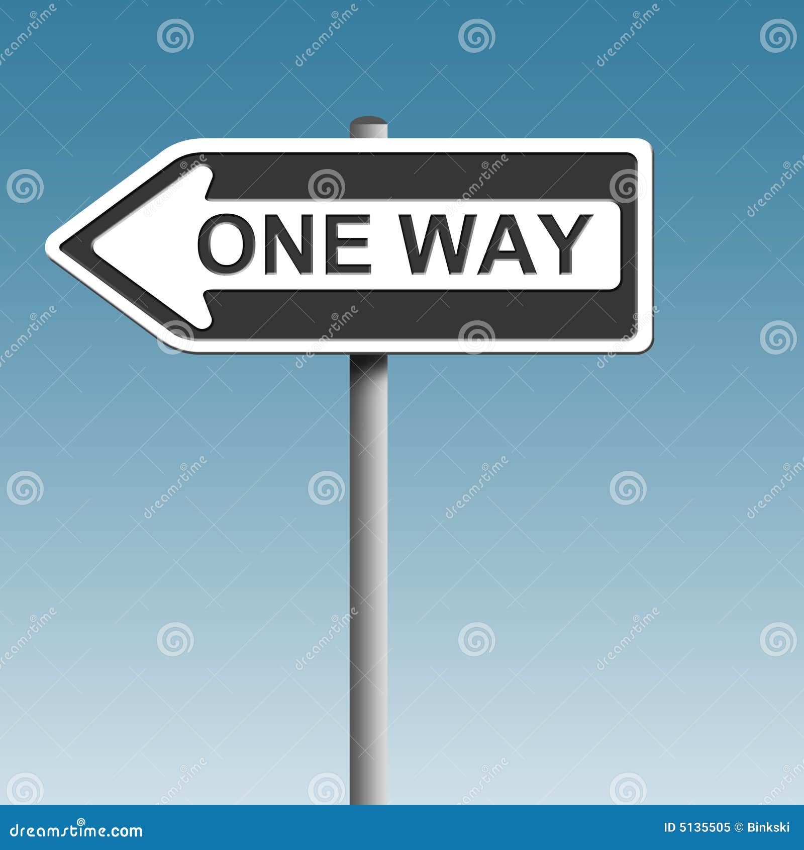 One Way stock illustration. Illustration of arrow, direction - 5135505