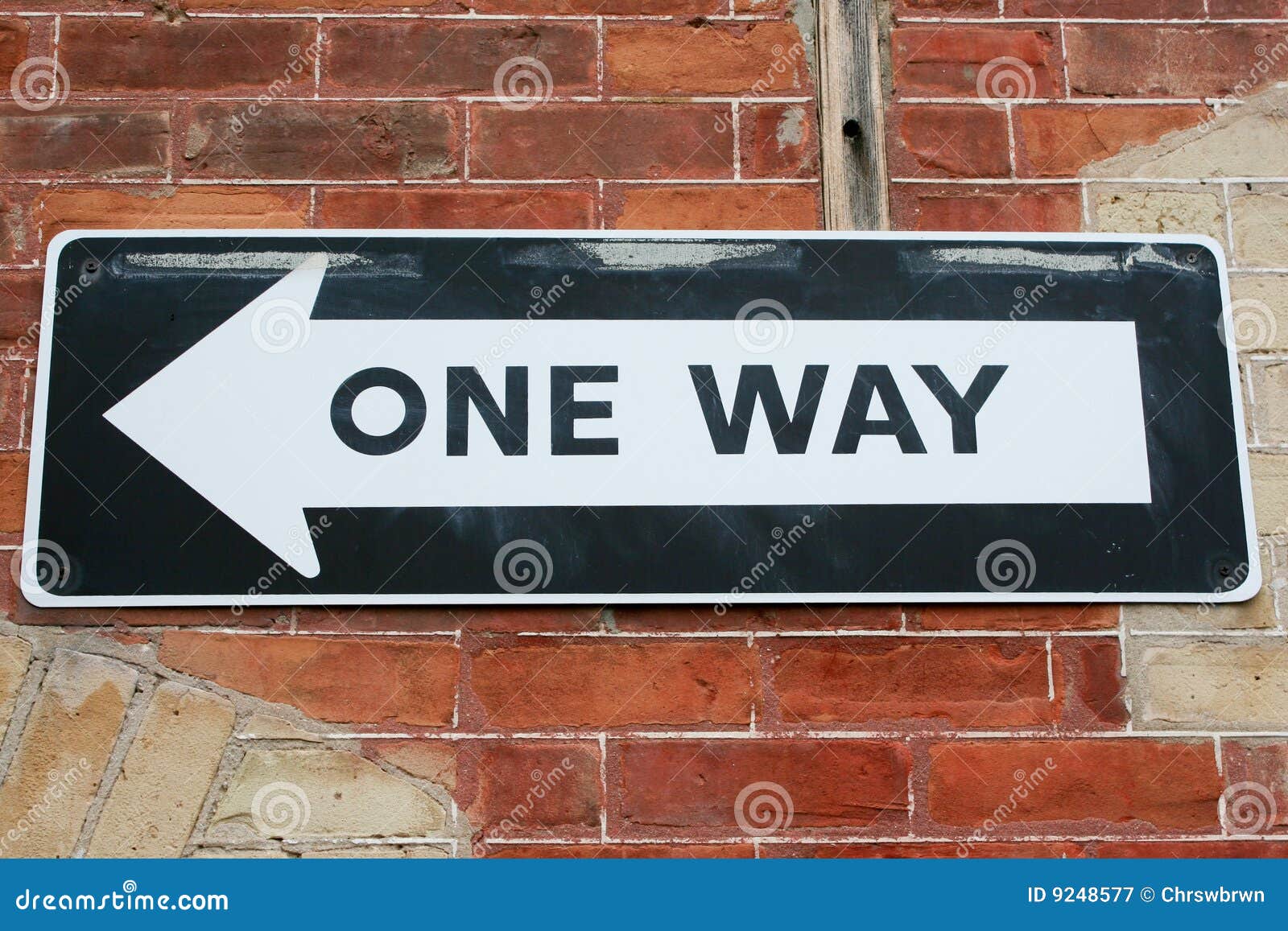 One Way stock image. Image of road, wall, arrow, transportation - 9248577