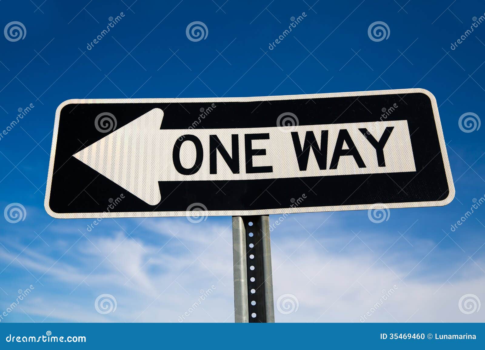 One way arrow sign in USA stock photo. Image of guidance - 35469460