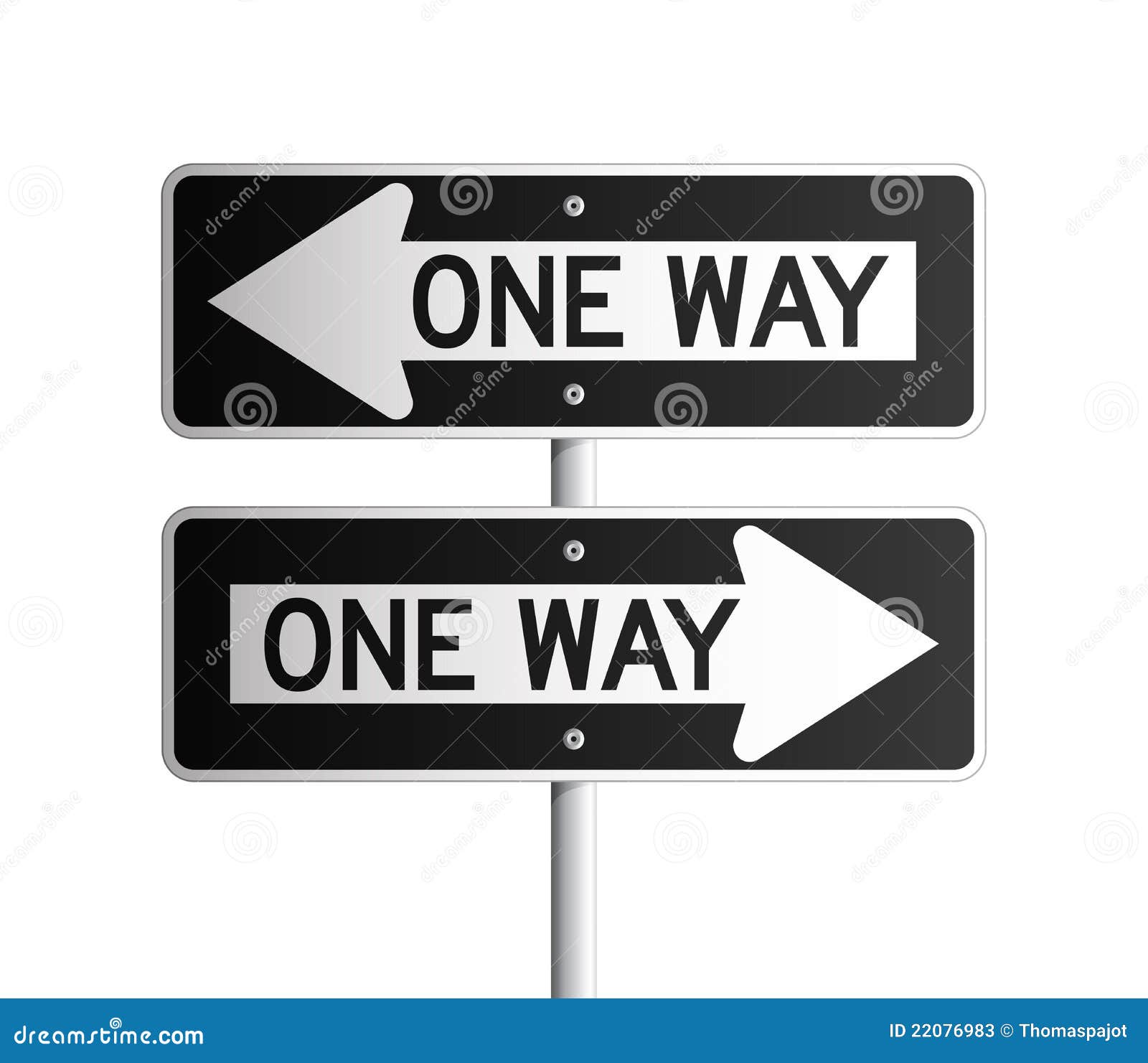 One way board 2 stock vector. Illustration of traffic - 22076983