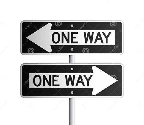 One way board 2 stock vector. Illustration of traffic - 22076983