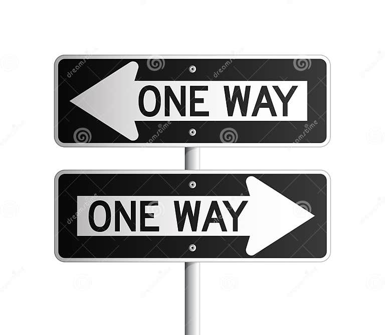 One way board 2 stock vector. Illustration of traffic - 22076983