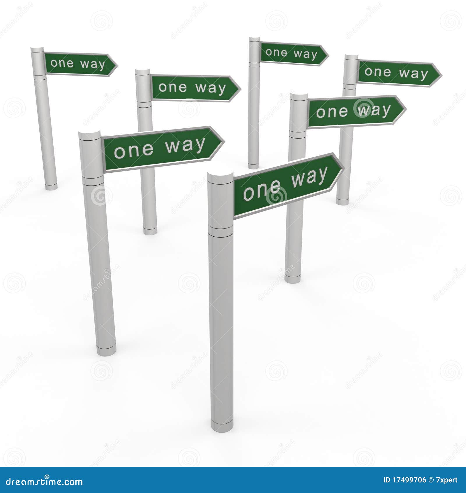 One way concept stock illustration. Illustration of blank - 17499706