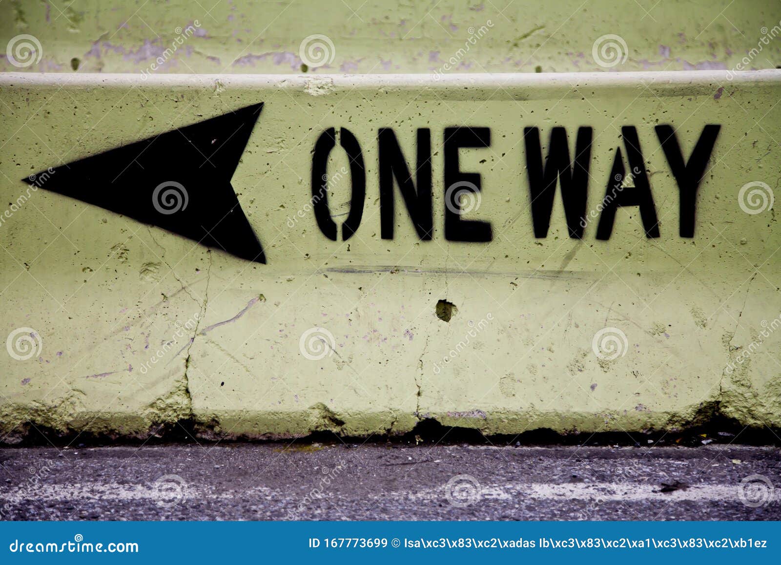 One way,one direction stock image. Image of concrete - 167773699