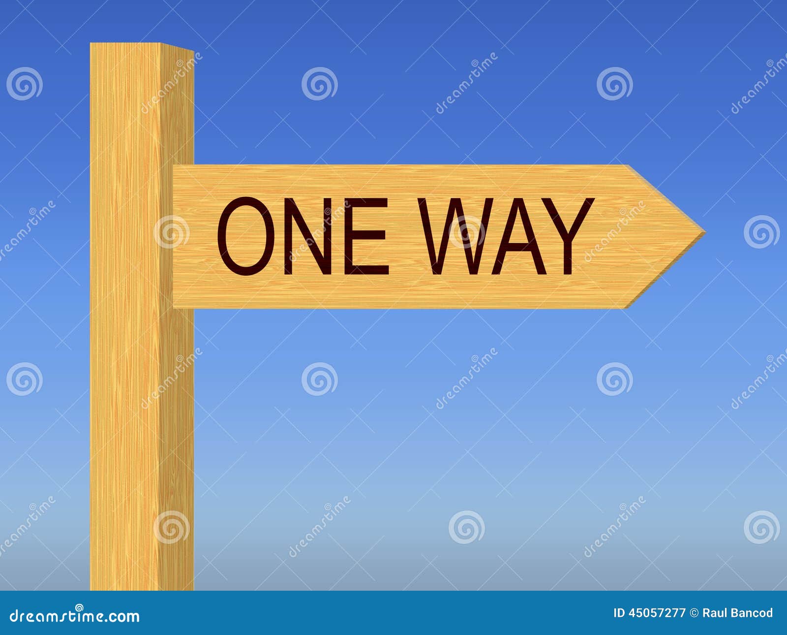 One Way Directional Road Sign Stock Illustration - Illustration of ...