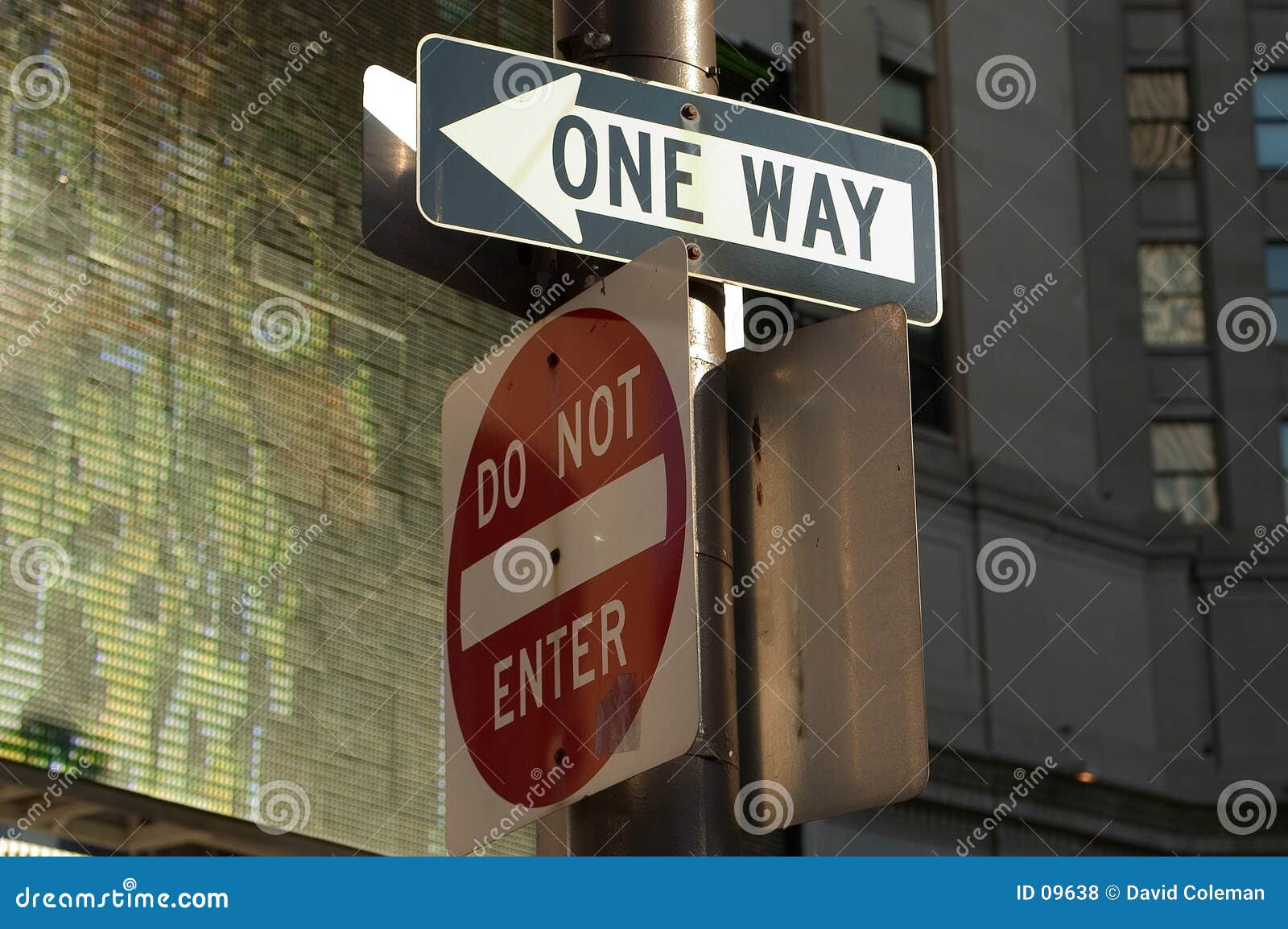 One way - Do Not Enter stock photo. Image of direction, circle - 9638