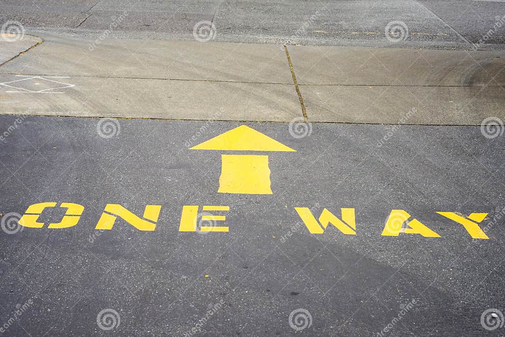 One way driveway stock image. Image of street, curb, path - 57094939