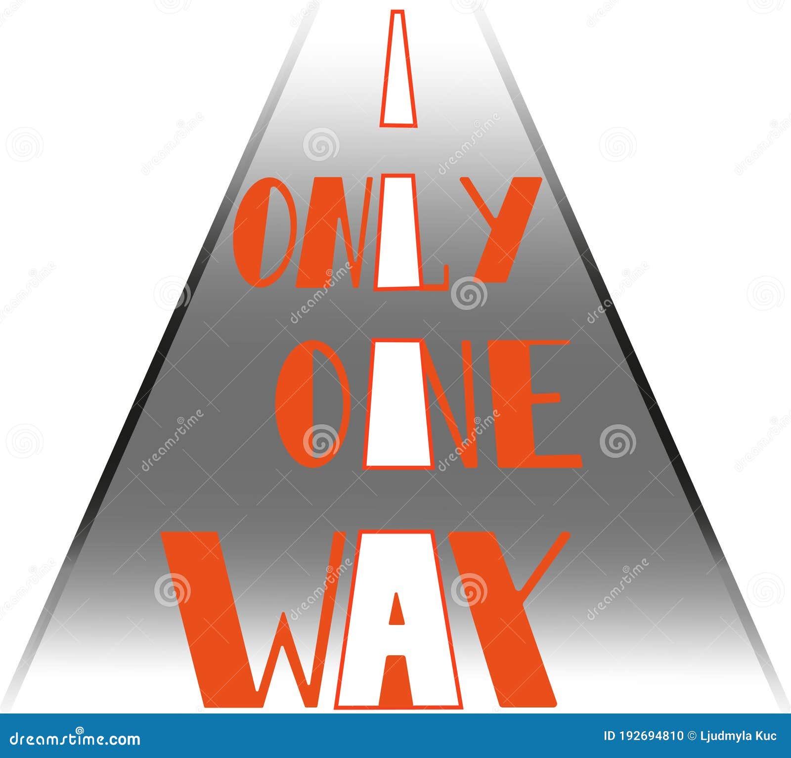 Only one way illustration stock vector. Illustration of tshirt - 192694810