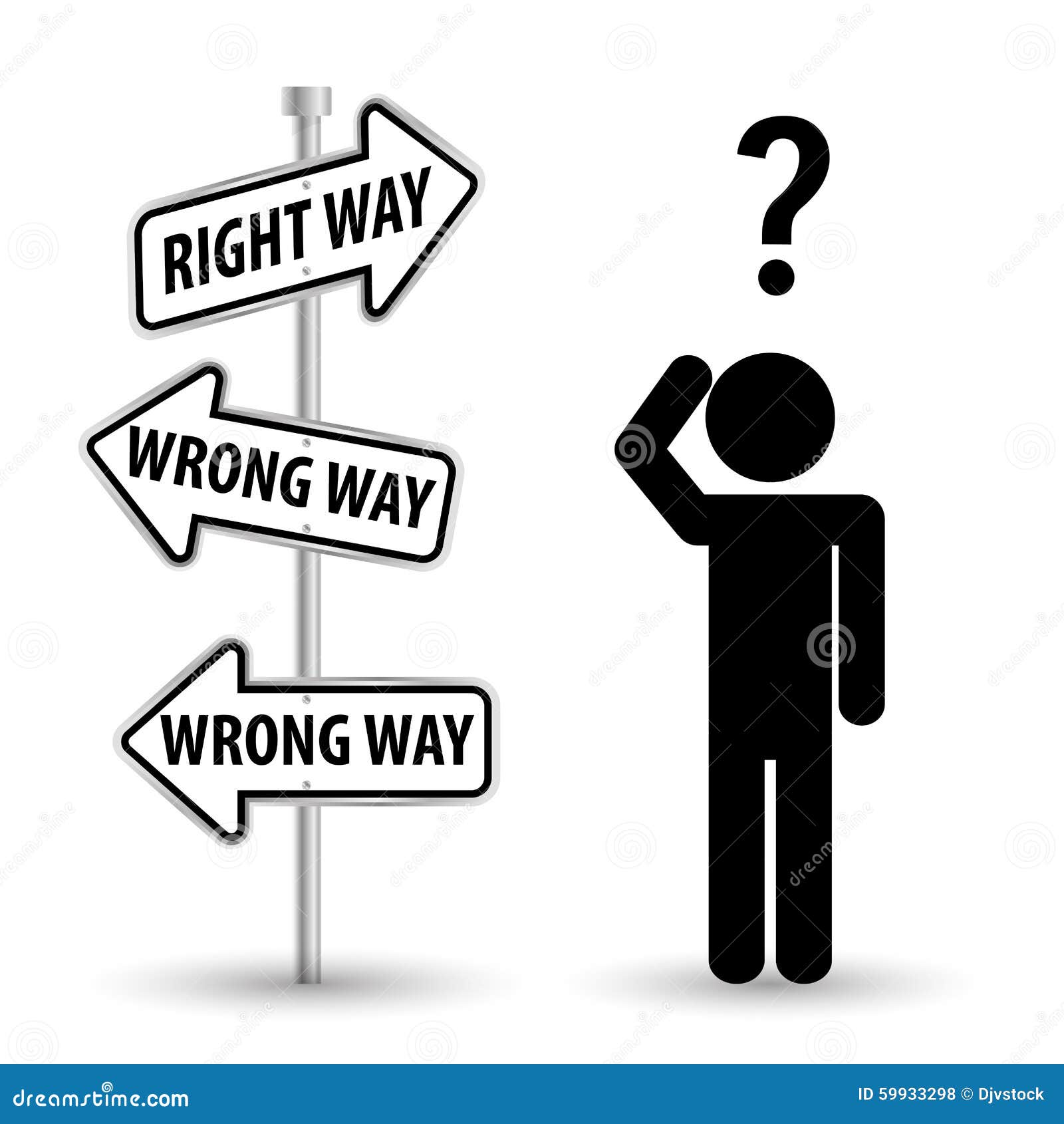 One Way Road Sign Advertising Design, Stock Vector - Illustration of ...