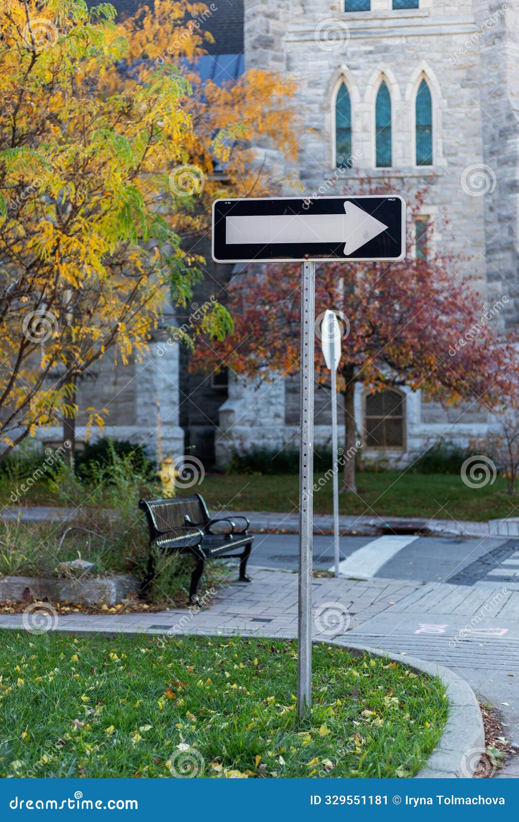 One Way Road Sign in Ottawa, Canada. Stock Image - Image of signage ...