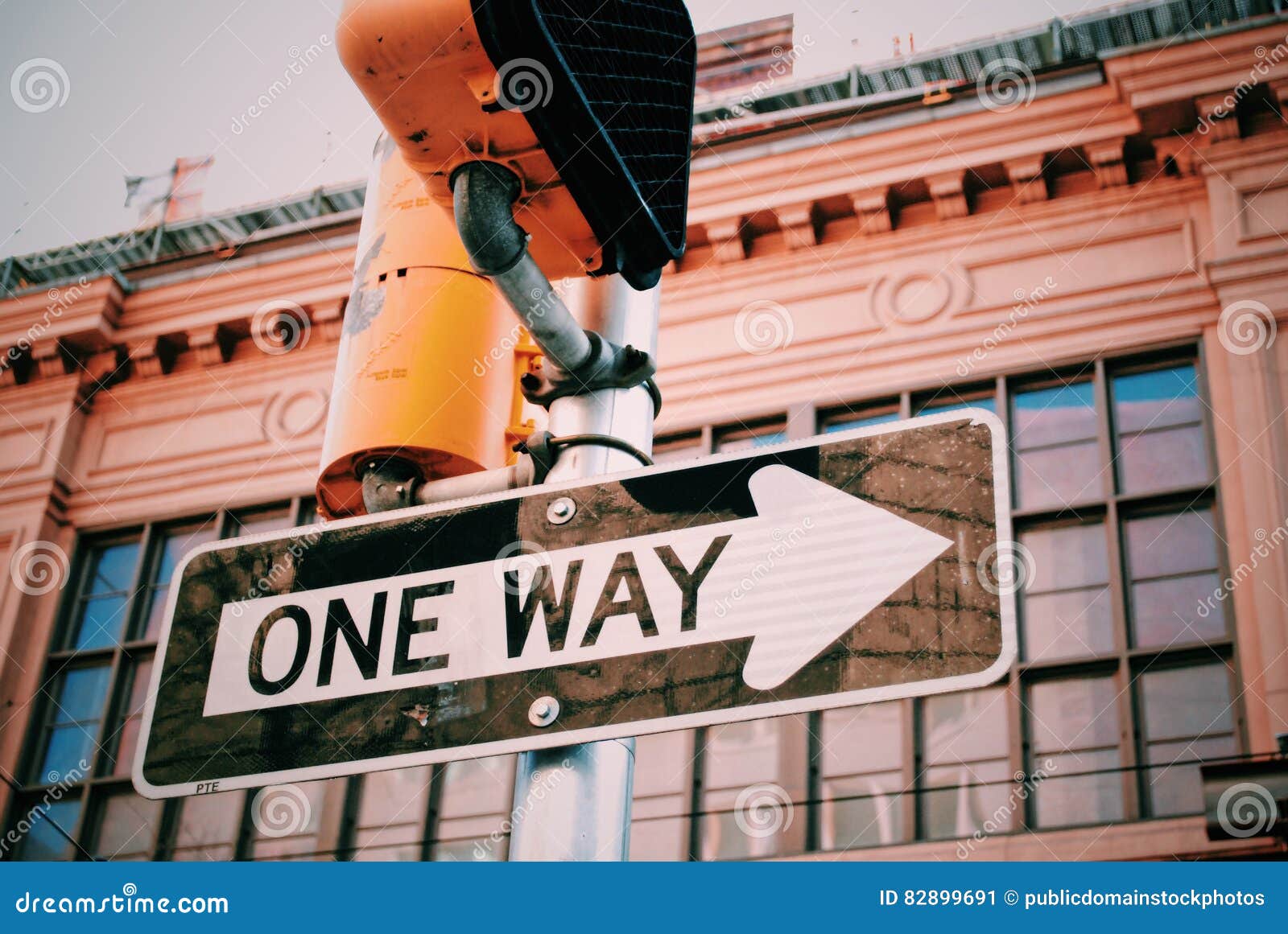 One Way Road Sign Picture. Image: 82899691