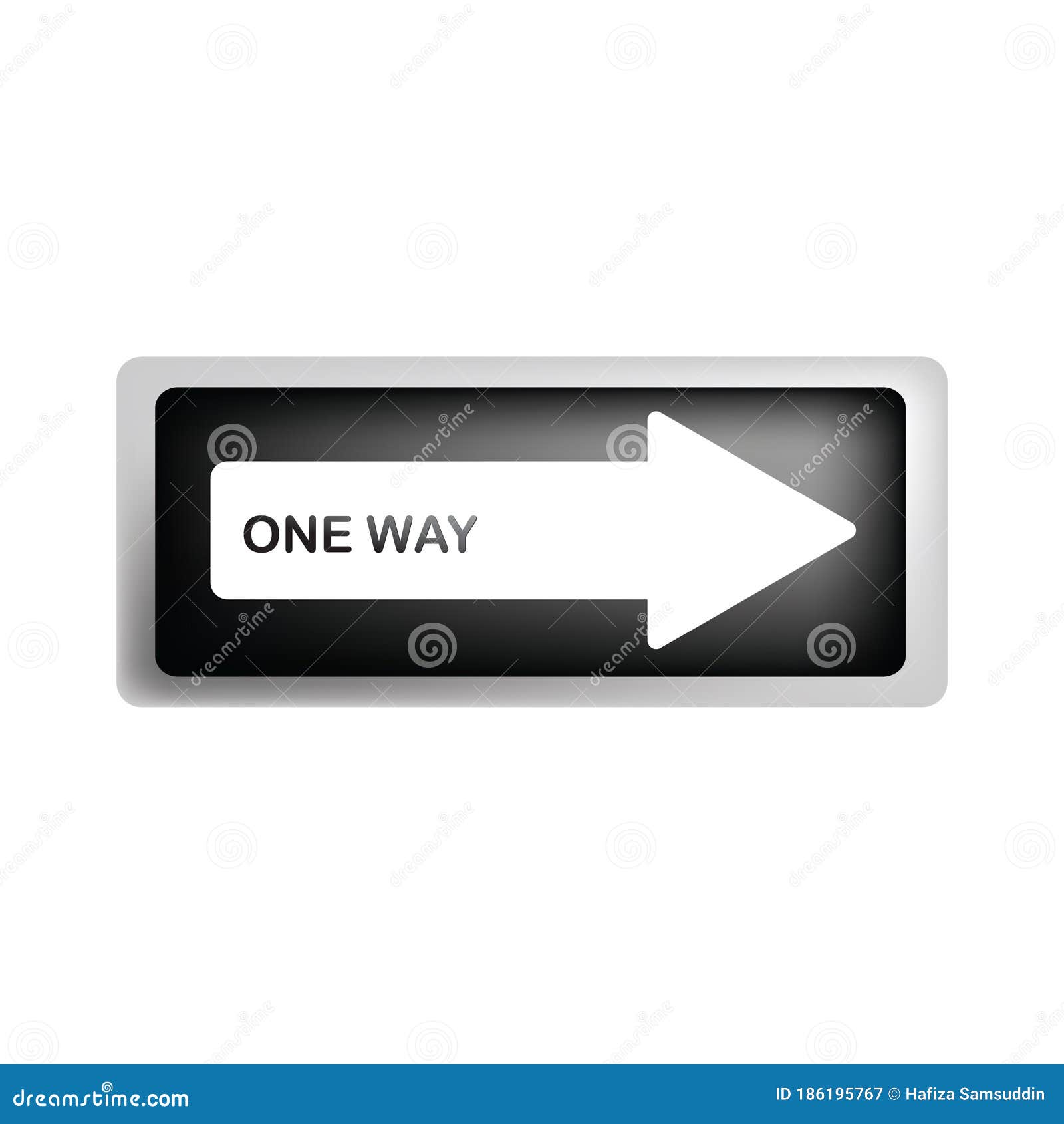 One Way Road Sign. Vector Illustration Decorative Design Stock Vector ...