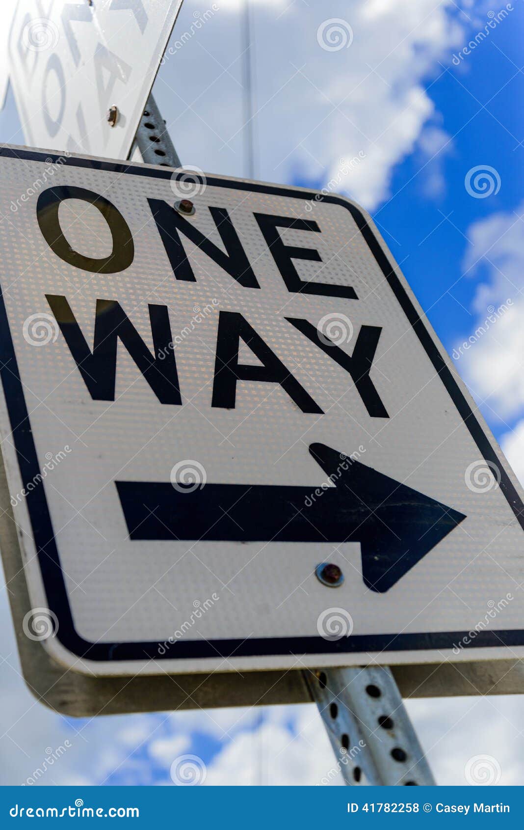 One way road signage stock photo. Image of signage, directional - 41782258
