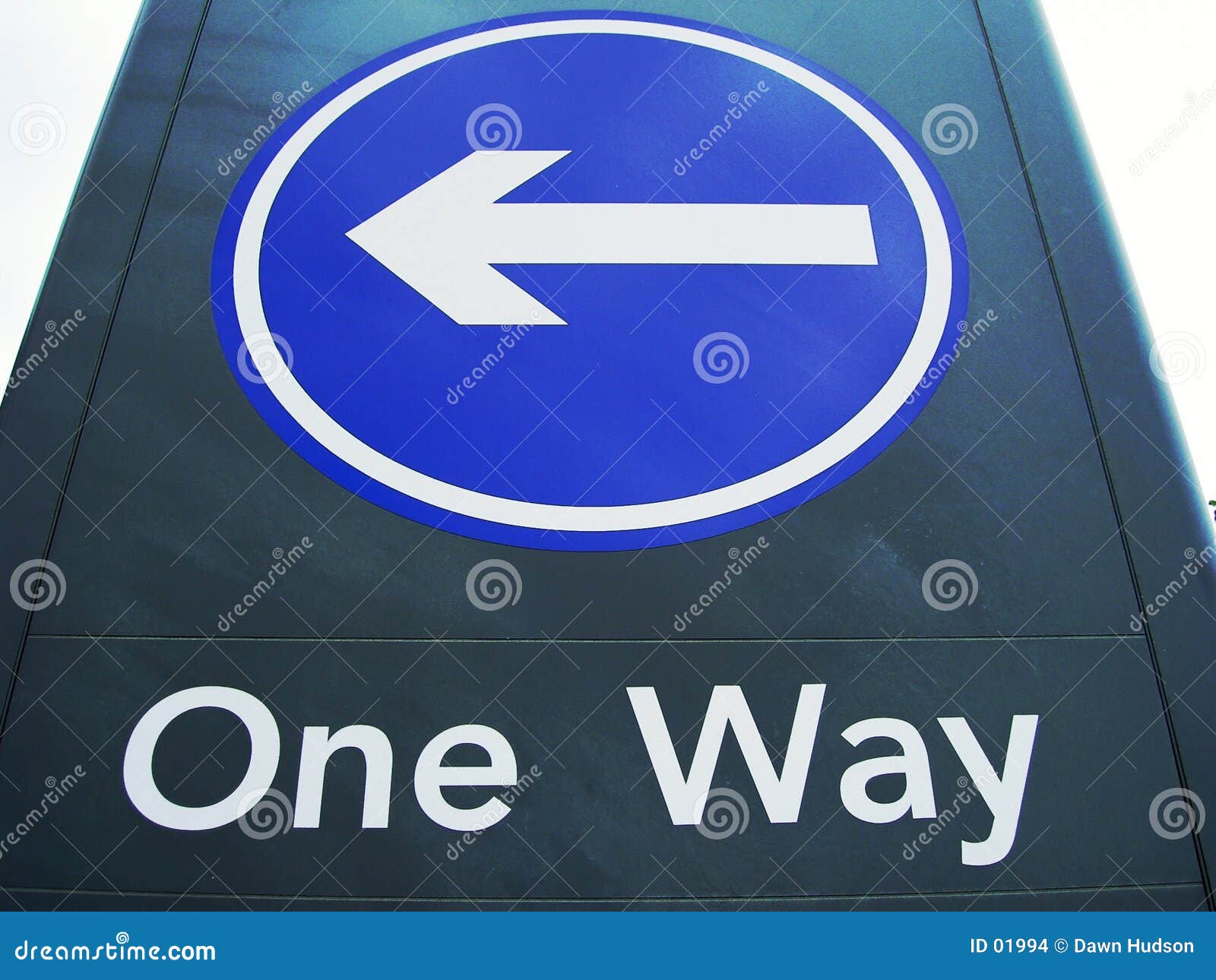 One Way Sign stock photo. Image of transport, direction, transportation ...
