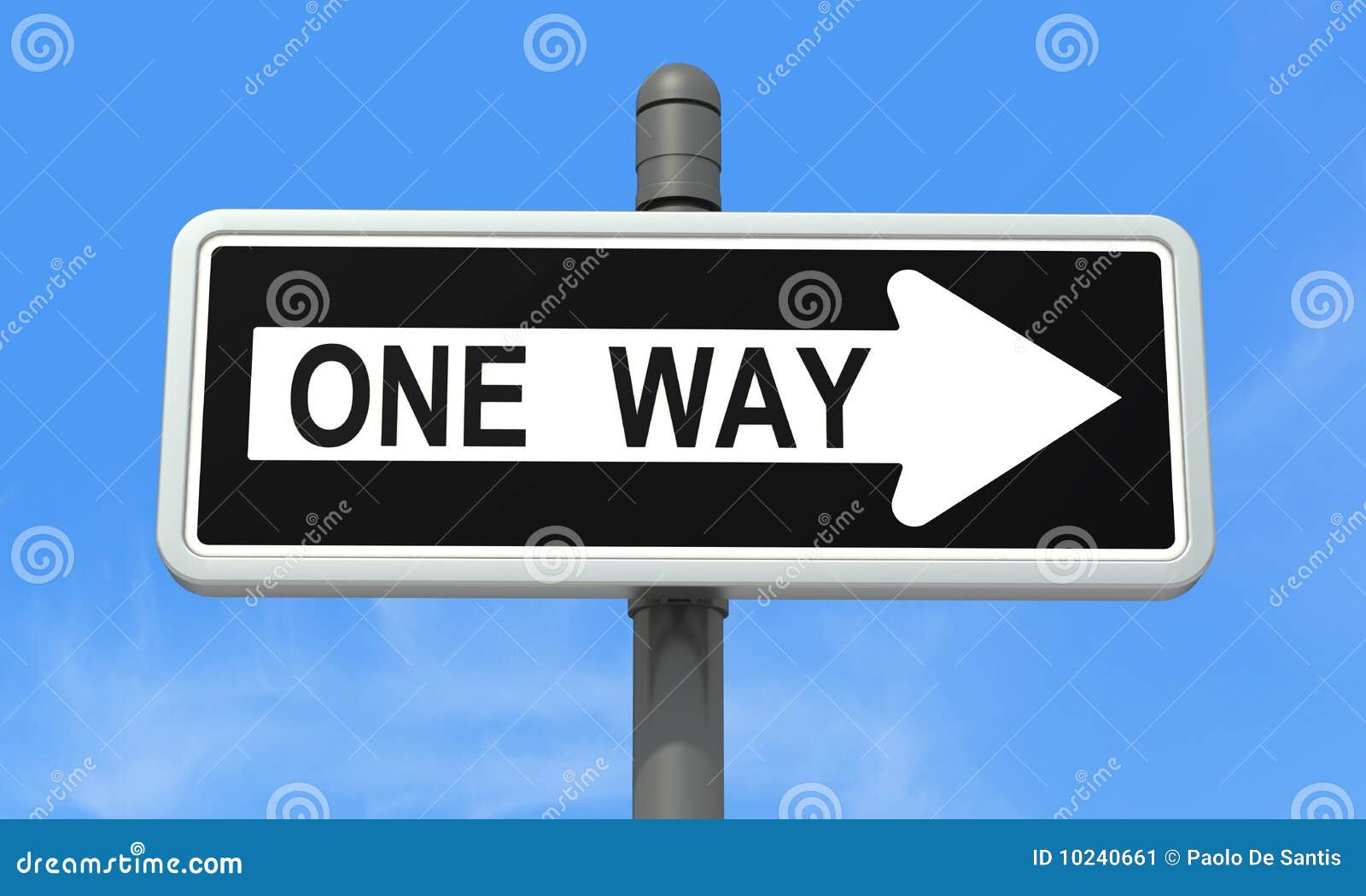 One-way sign stock illustration. Illustration of concept - 10240661