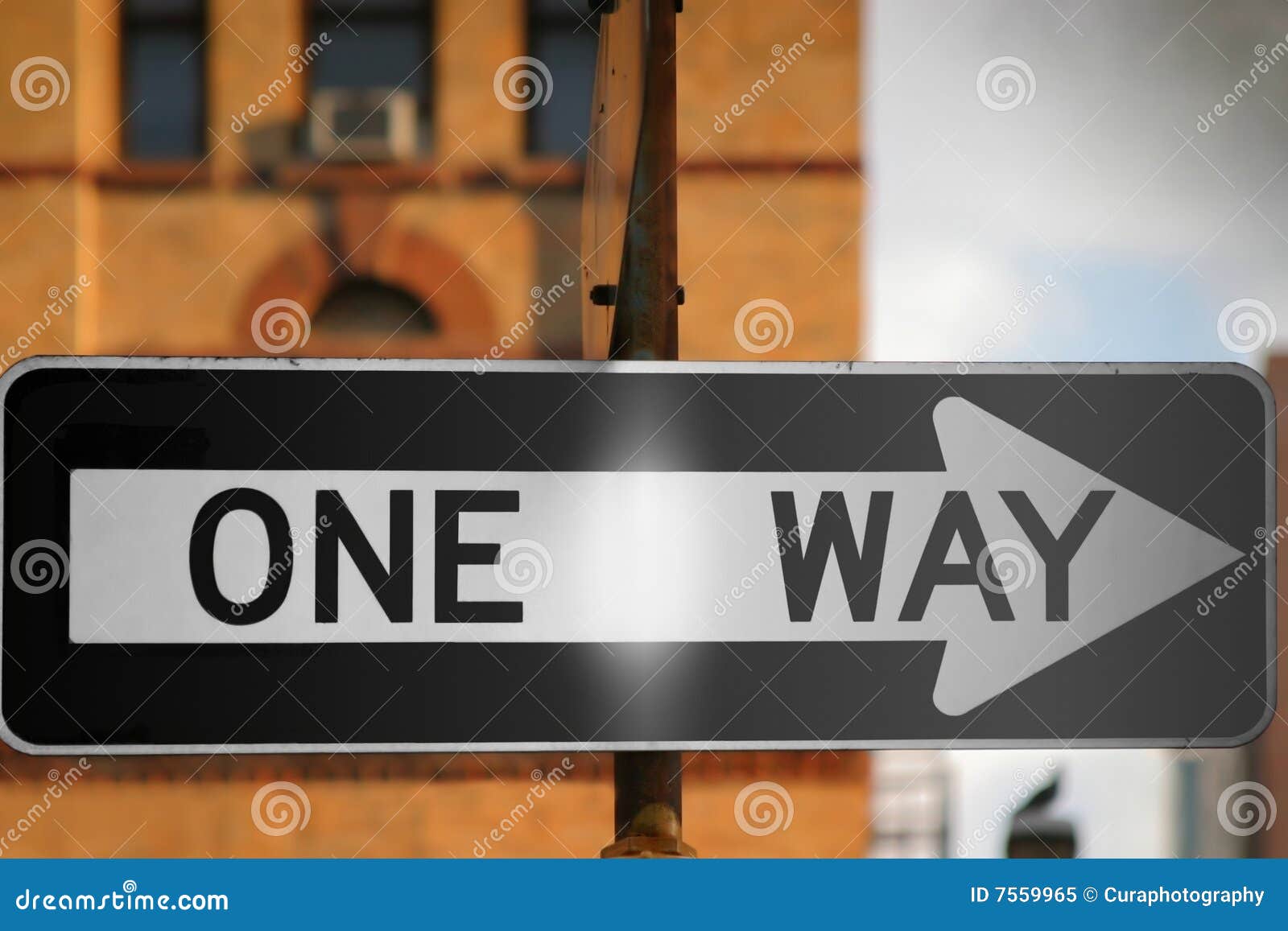 One Way sign stock image. Image of object, concept, traffic - 7559965