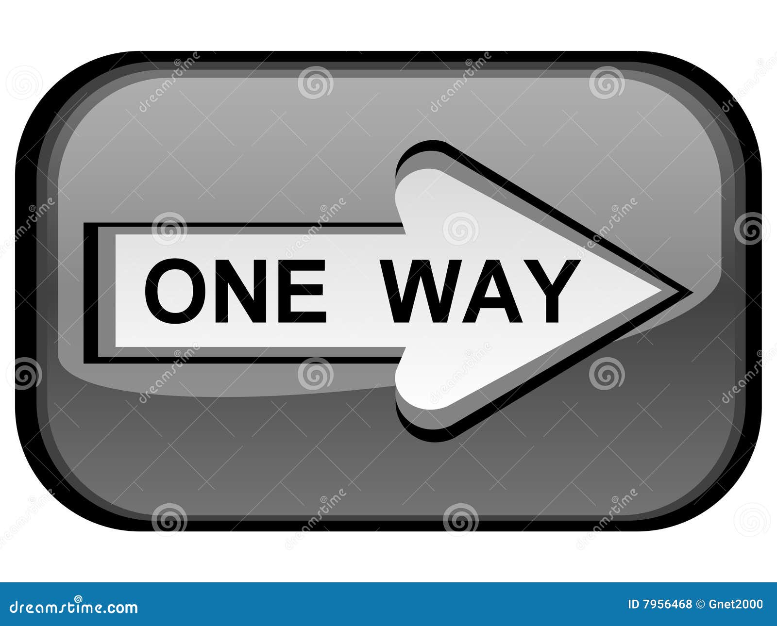 One way sign stock illustration. Illustration of white - 7956468