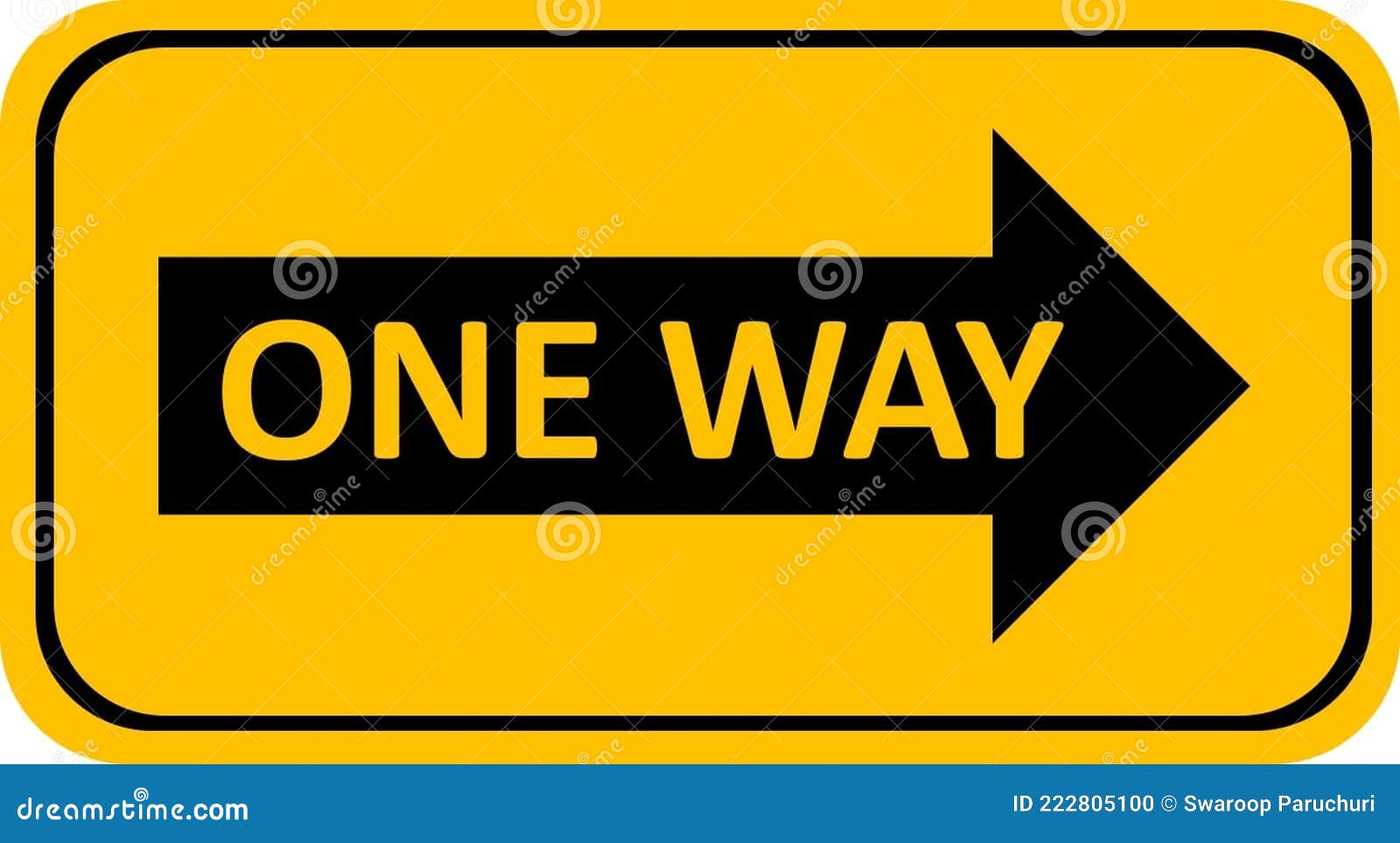 One way Sign stock vector. Illustration of circle, signage - 222805100