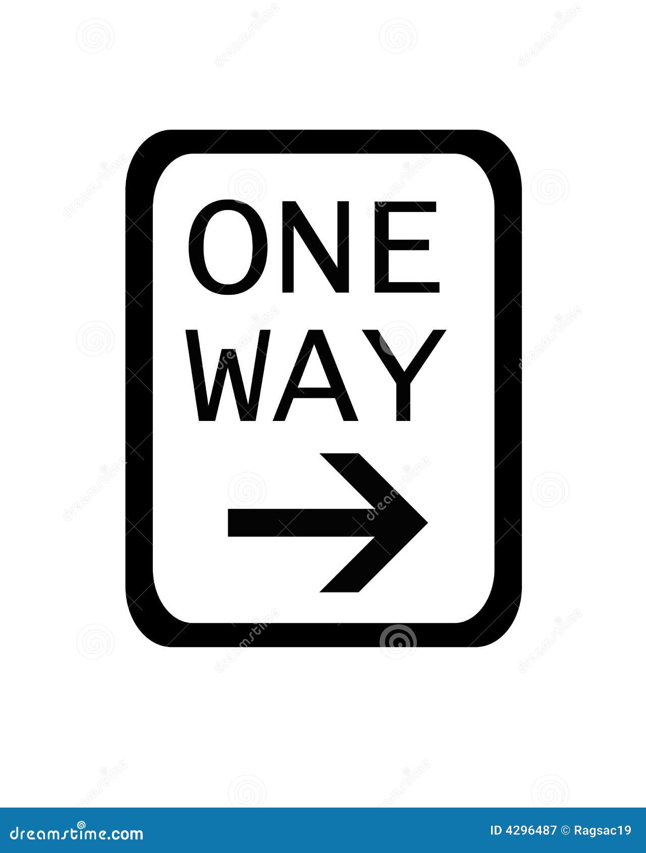 One Way Signpost stock illustration. Illustration of location - 4296487