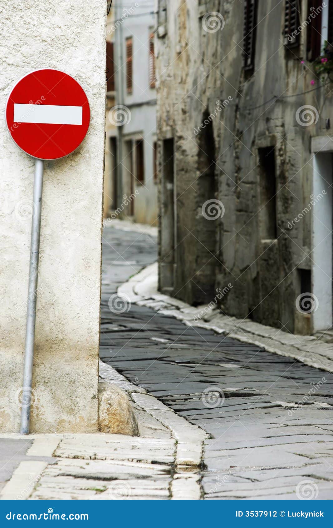 One way street stock photo. Image of direction, drive - 3537912