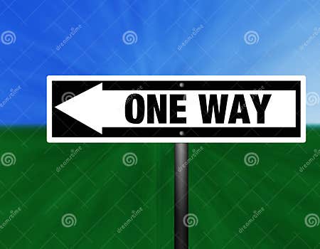 ONE WAY Street Sign stock illustration. Illustration of digital - 3029247