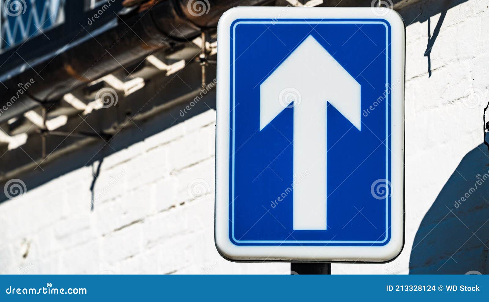 One Way Street Sign in the UK Stock Photo - Image of blue, parking ...