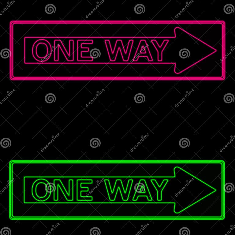 One way symbols stock illustration. Illustration of oneway - 256352