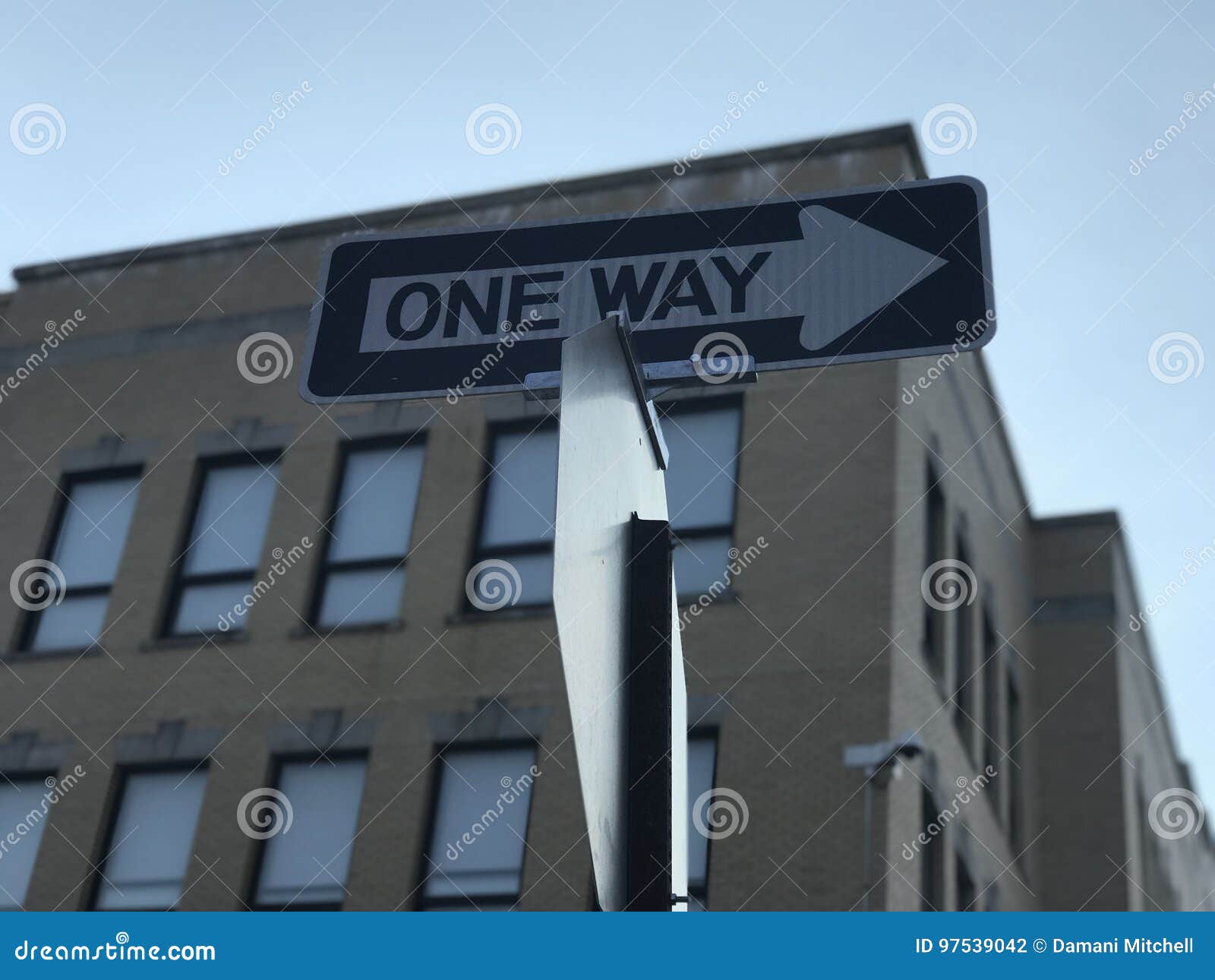 One Way stock photo. Image of streetsign, city, road - 97539042