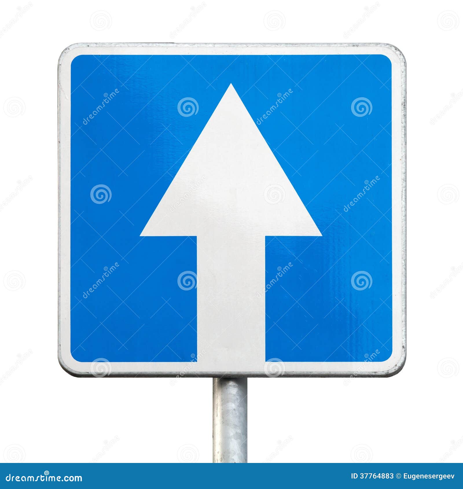 One-way Traffic - Road Sign Isolated Stock Image - Image of shining ...