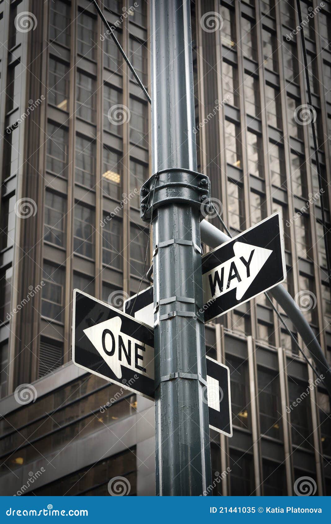 One Way for two directions stock image. Image of milestone - 21441035