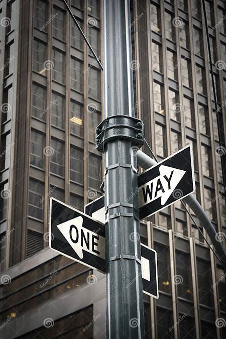 One Way for two directions stock image. Image of milestone - 21441035