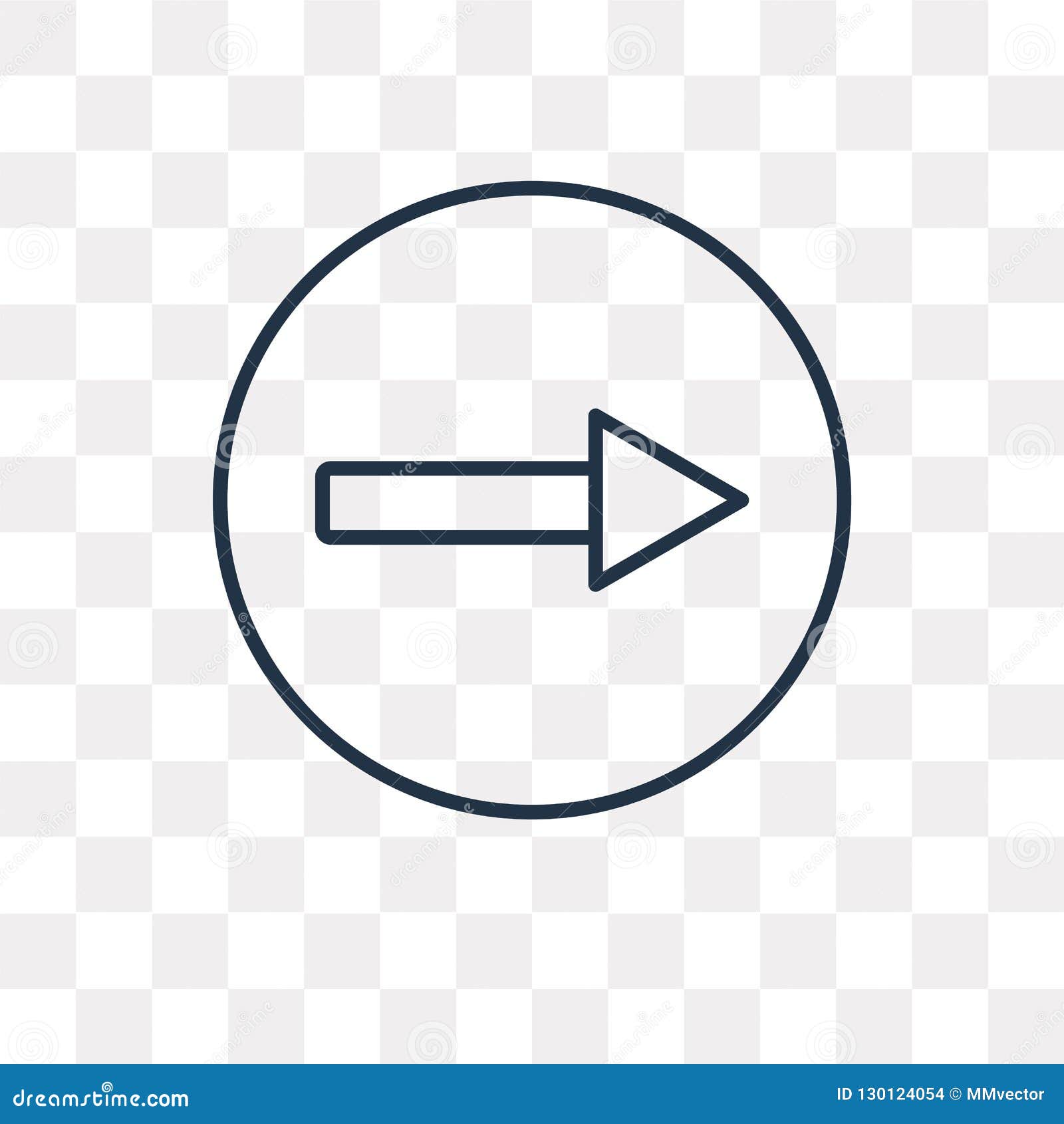 One Way Vector Icon Isolated on Transparent Background, Linear O Stock ...