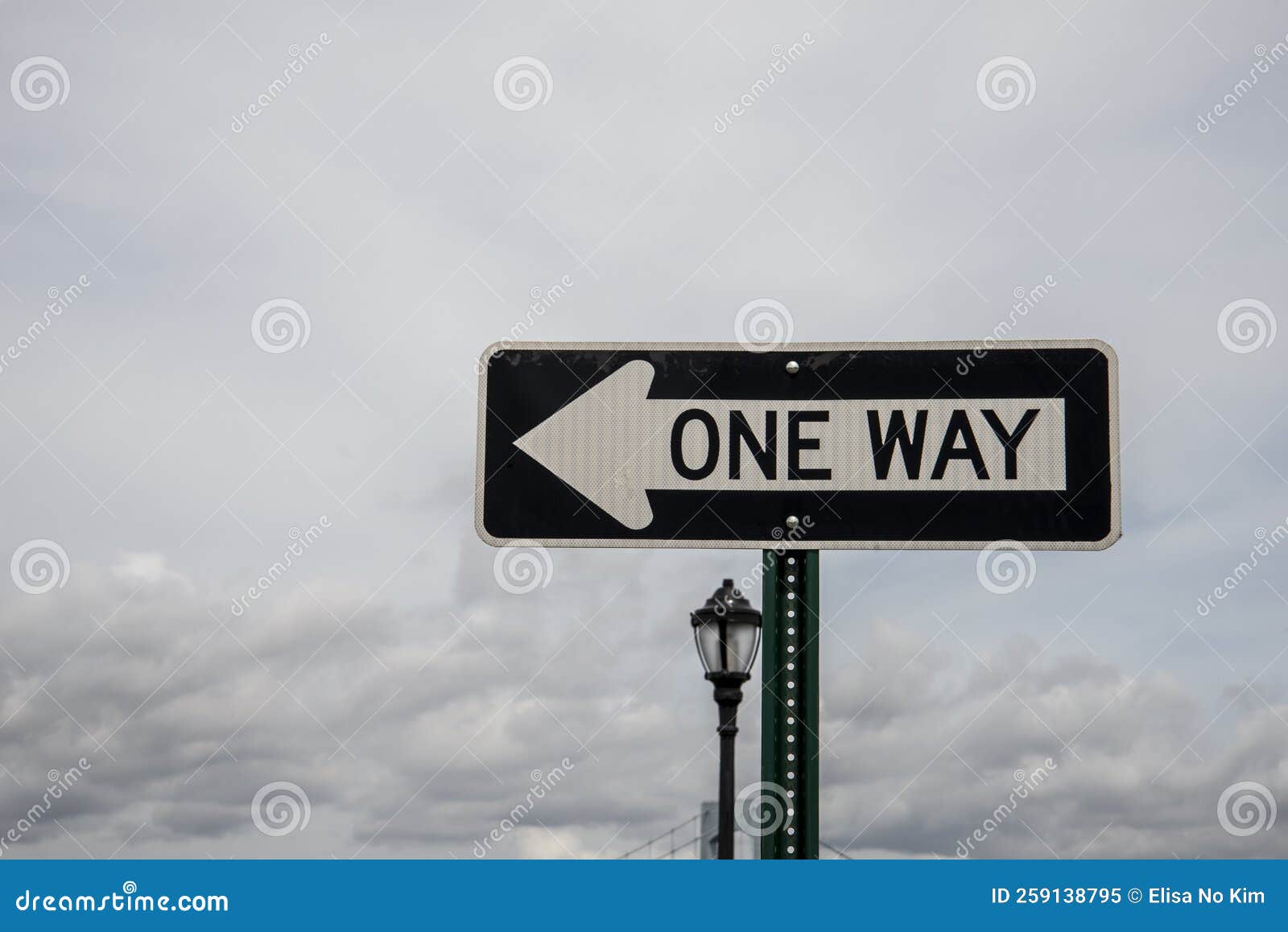 One way stock image. Image of signpost, blue, guide - 259138795