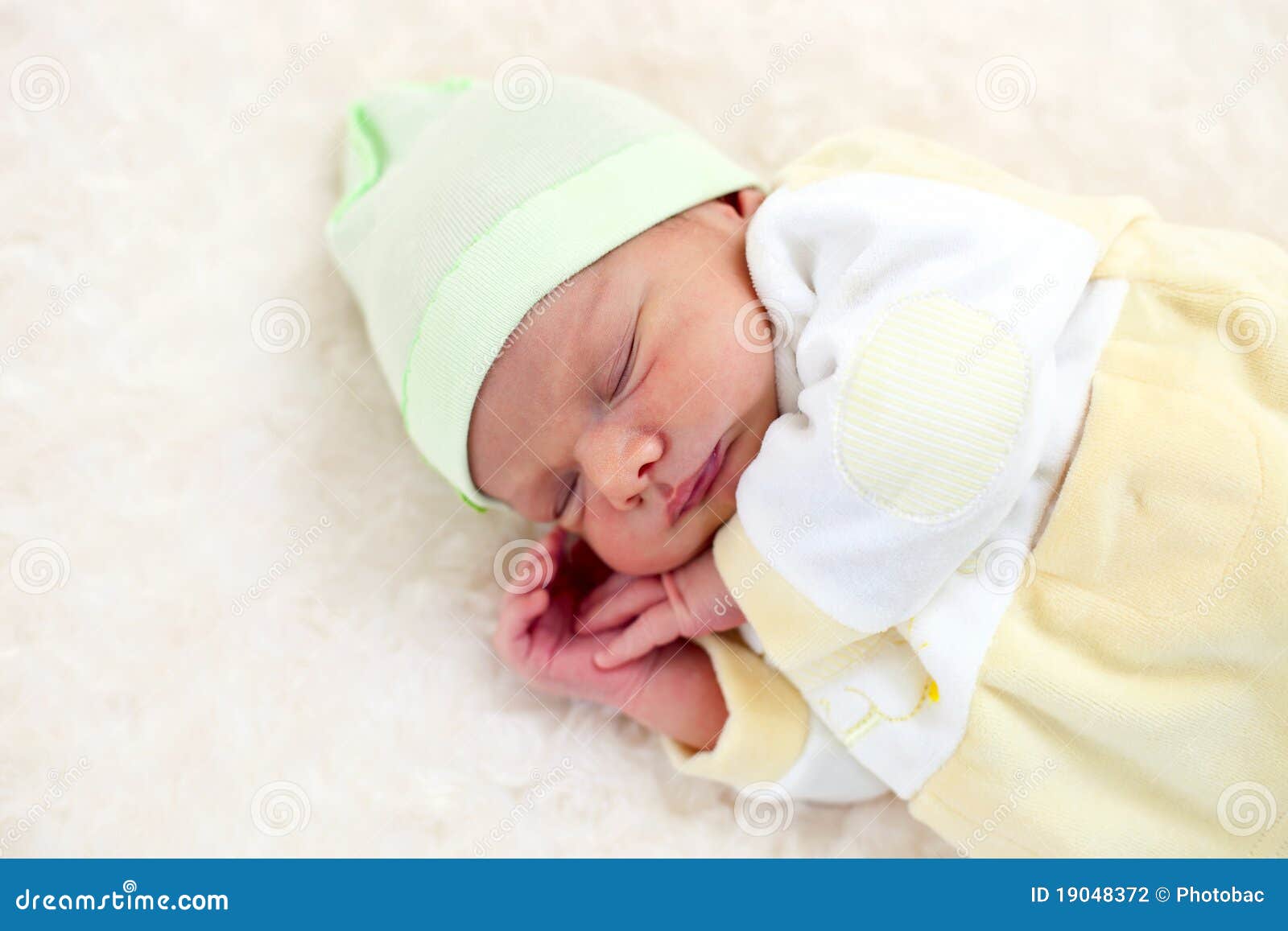One Week Old Baby Boy Asleep Stock Photo - Image of beauty, child: 19048372