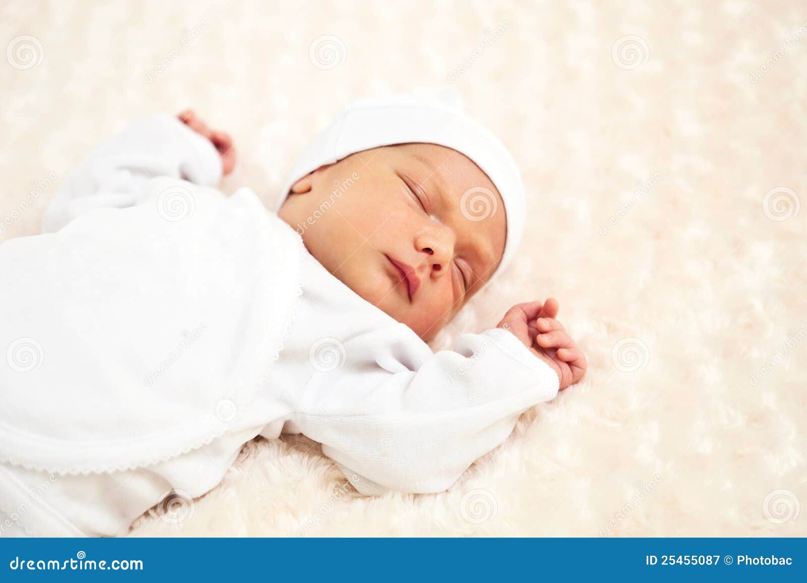 One Week Old Baby Boy Asleep Stock Image - Image of healthy, beautiful ...